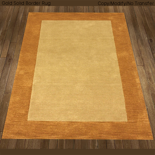 Second Life Marketplace - Gold Solid Border Rug